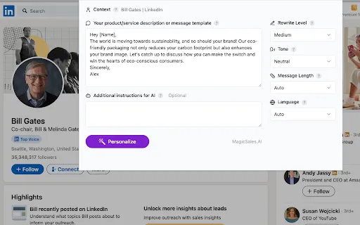 Personalized LinkedIn Message Assistant - AI Tool | Creati.ai