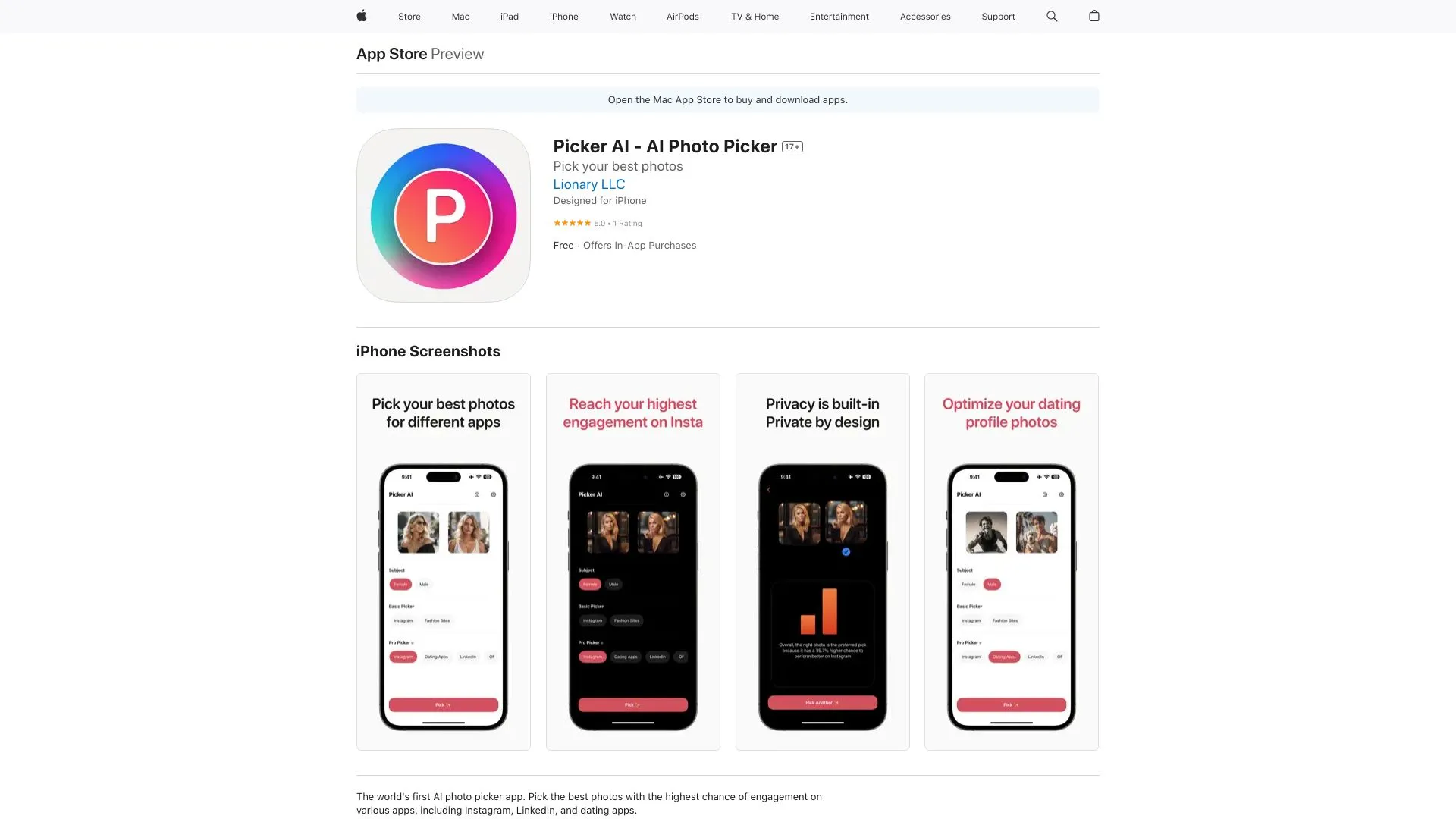Picker AI - AI-powered Photo Picker for Social Media Engagement | Creati.ai