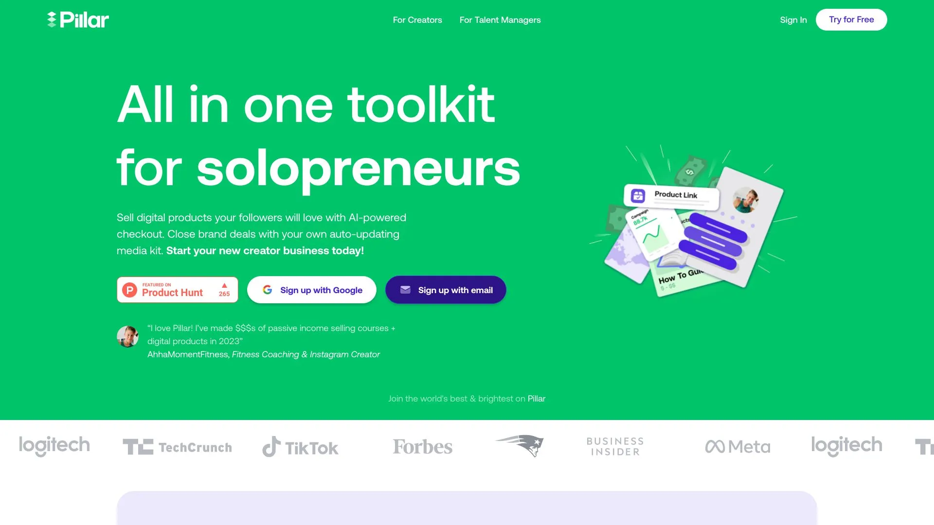 Pillar: Your All-In-One Creator Store and Media Kit | Creati.ai