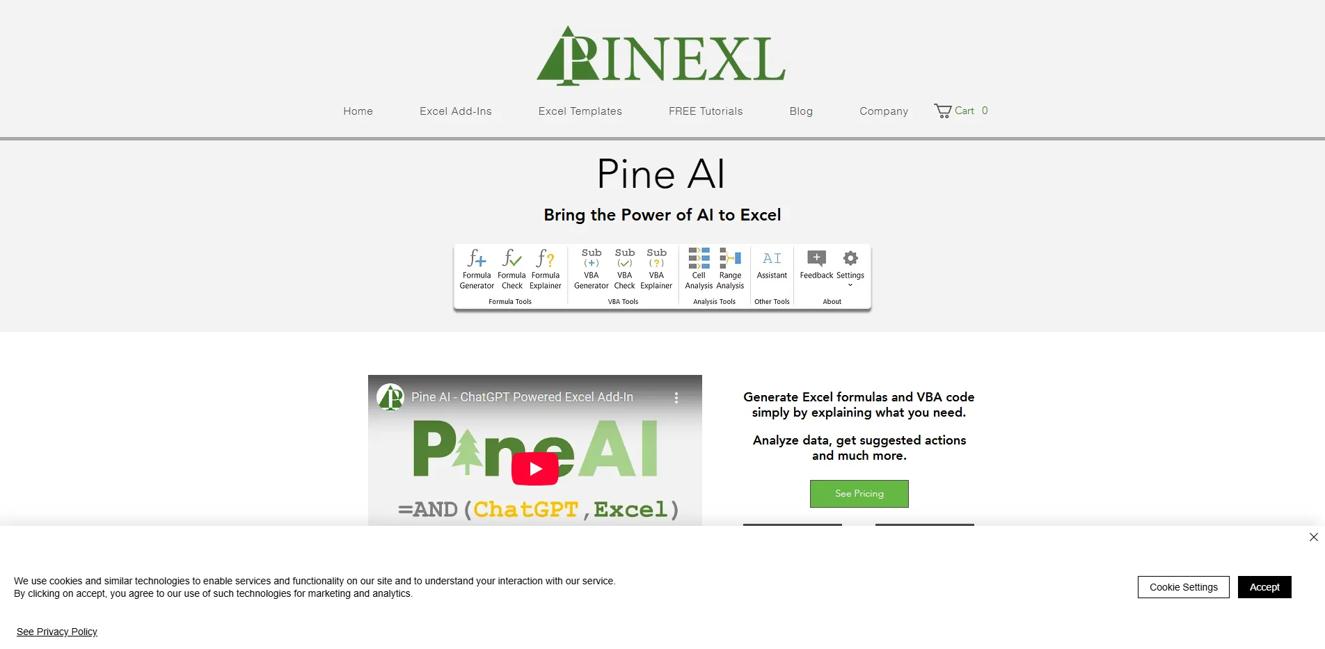 Pine AI: Mejora Excel con Poderosas Capacidades de IA | Creati.ai