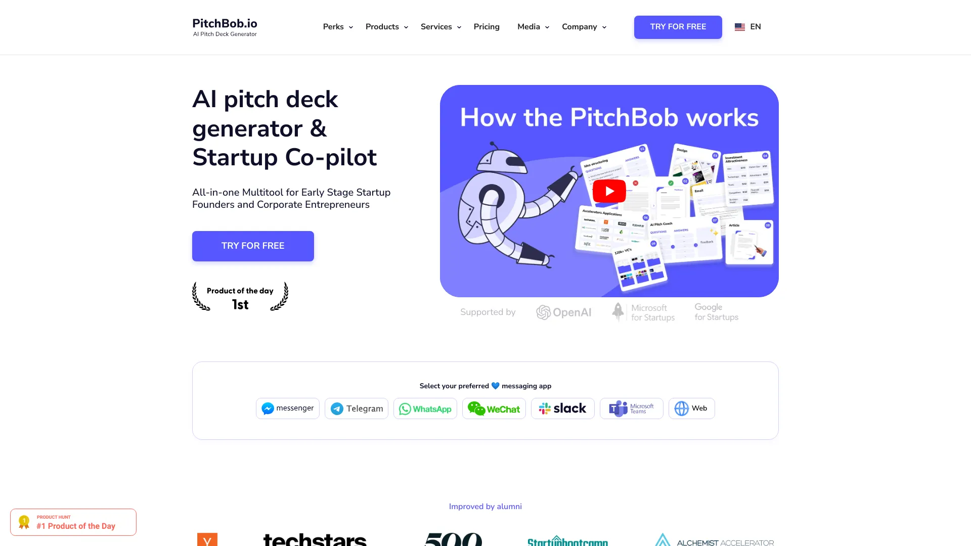 PitchBob.io - AI Pitch Deck Generator for Entrepreneurs | Creati.ai
