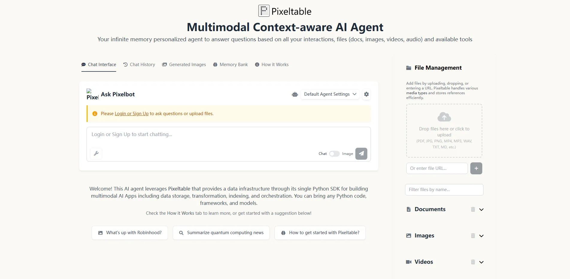 PixelTable Agent: Asistente de datos IA para hojas de cálculo | Creati.ai