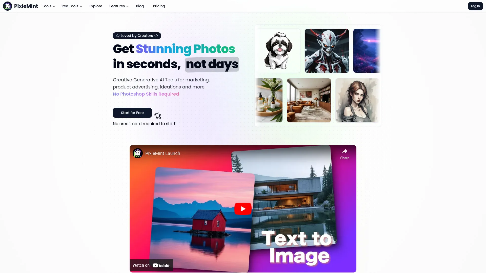 PixieMint: Free AI Image Generator & Photo Editor | Creati.ai