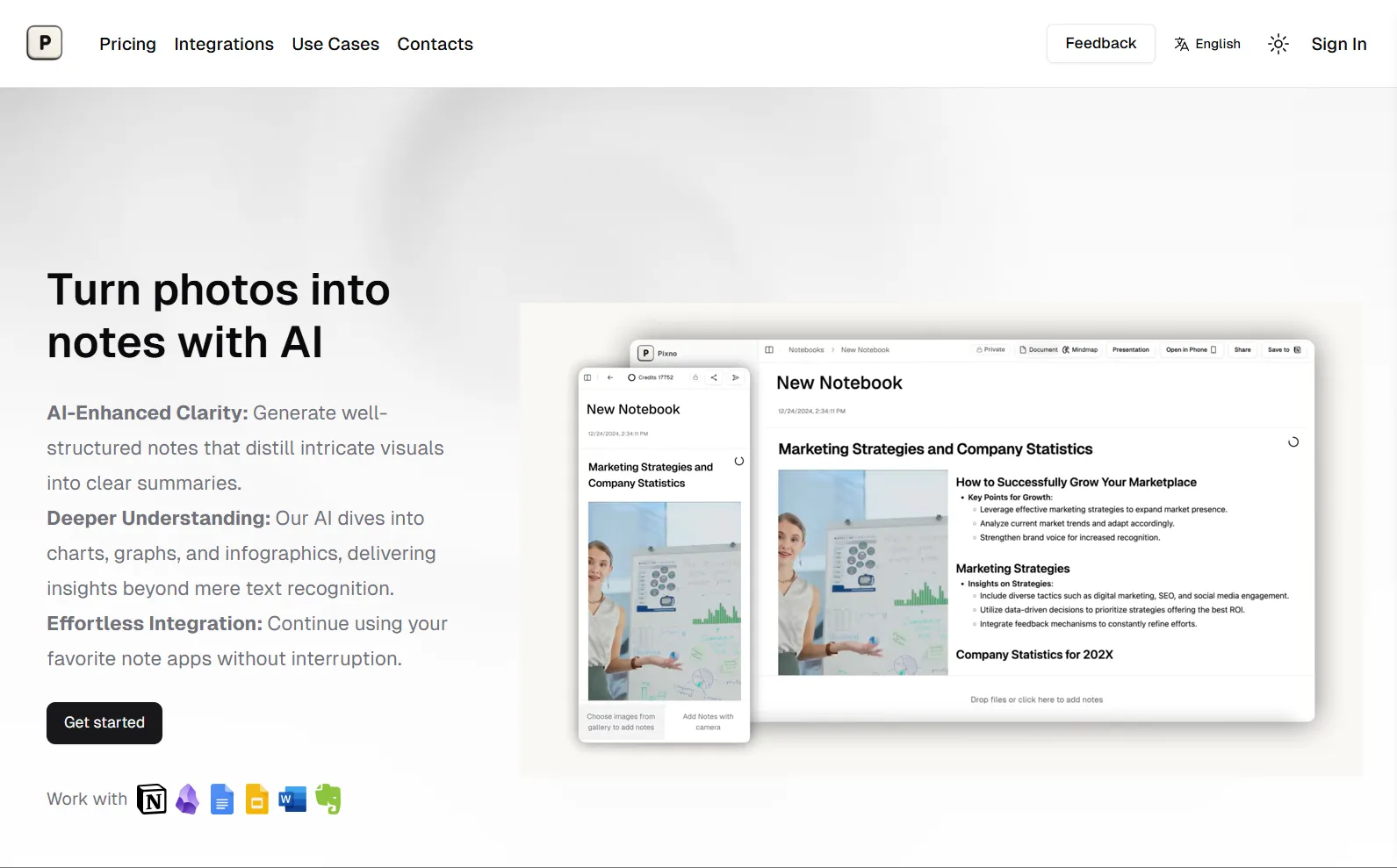 Pixno - AI-Powered Note-Taking from Images | Creati.ai