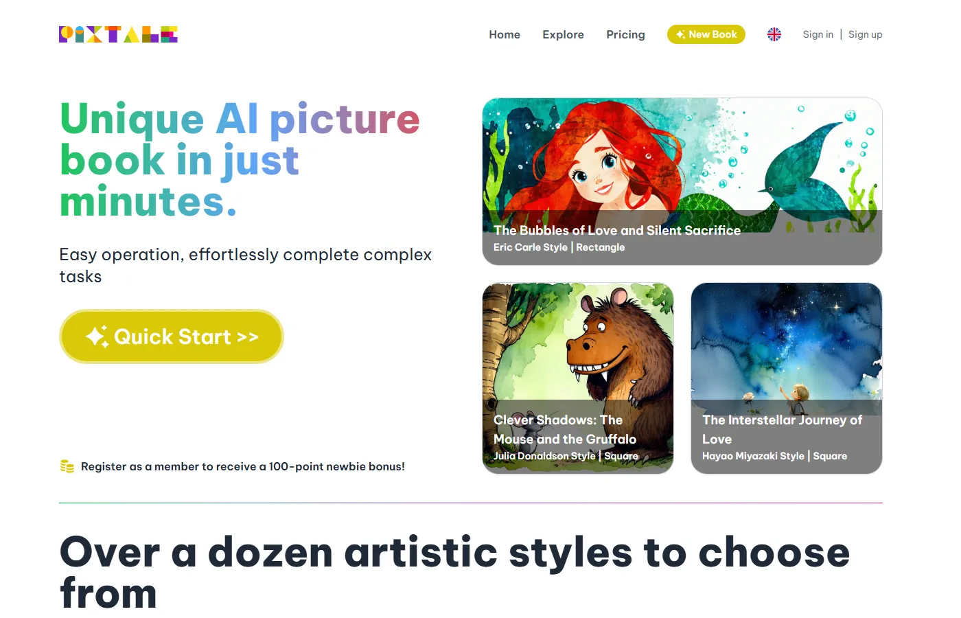 Pixtale AI: Effortless AI-Powered Picture Book Creation | Creati.ai
