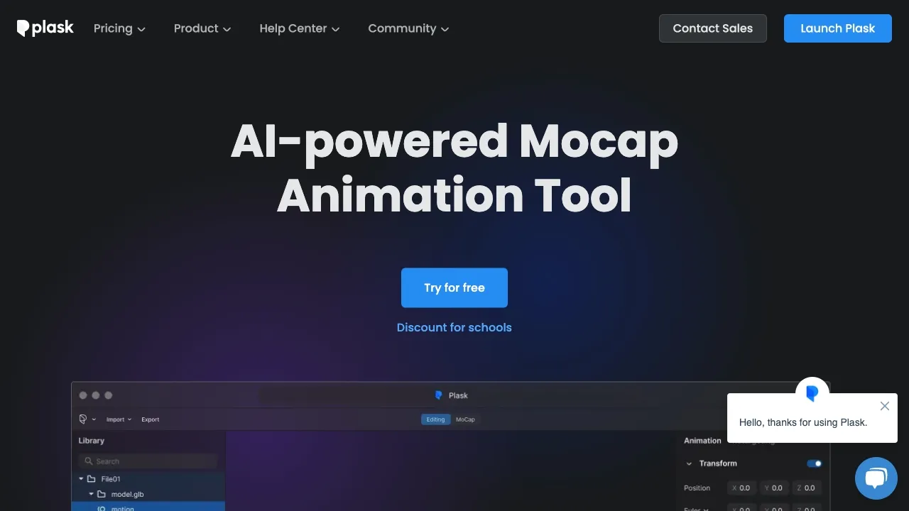 Plask AI: Effortless Motion Capture & Animation Tool | Creati.ai