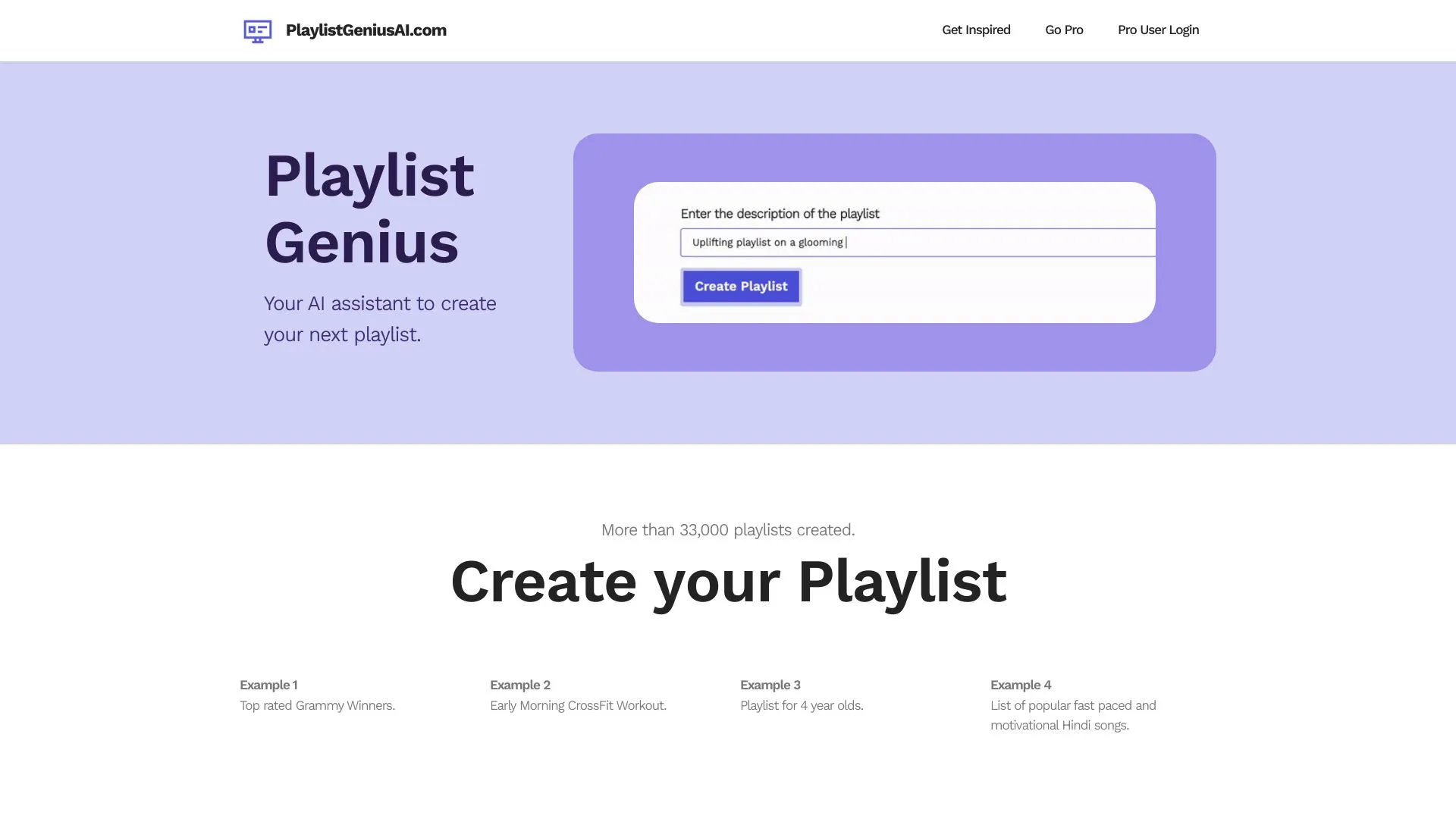 Genera listas de reproducción con PlaylistGeniusAI | Creati.ai