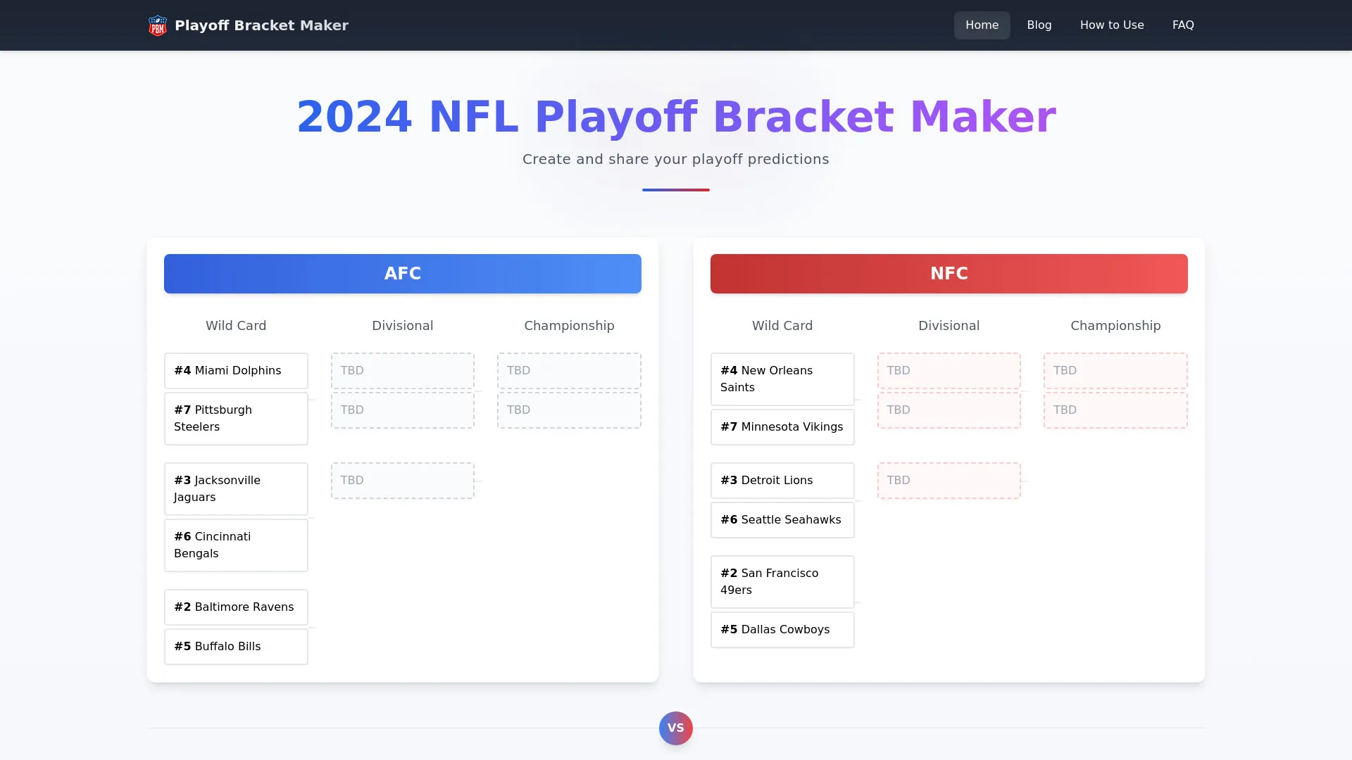 Create NFL Playoff Brackets Online | Creati.ai
