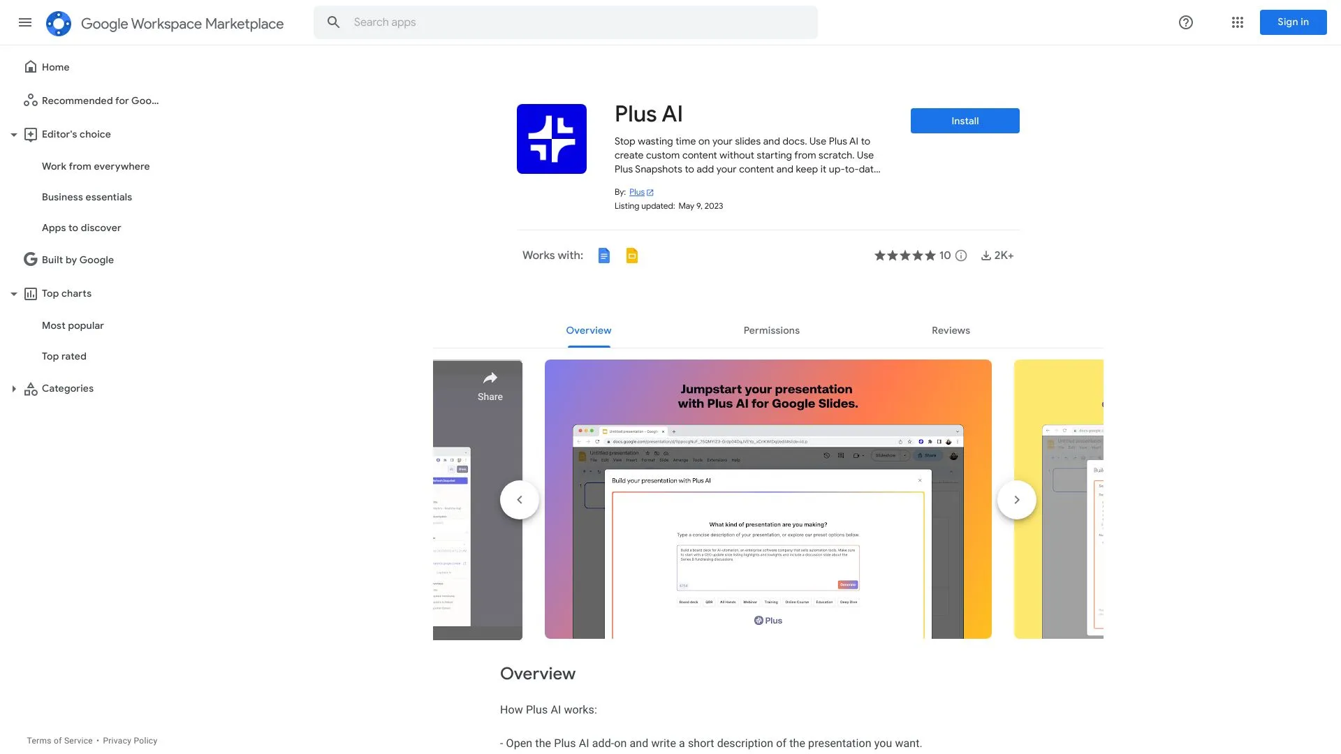 Plus AI pour Google Docs et Slides - Améliorez votre productivité ...