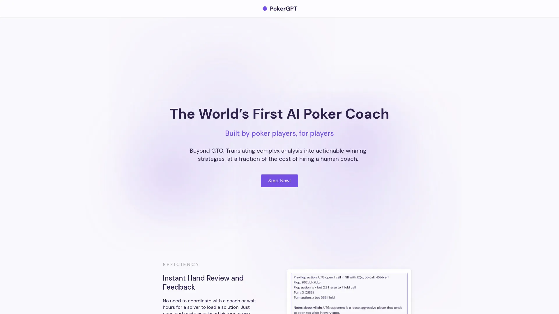 PokerGPT: AI Poker Coach for Instant Strategies and Insights | Creati.ai
