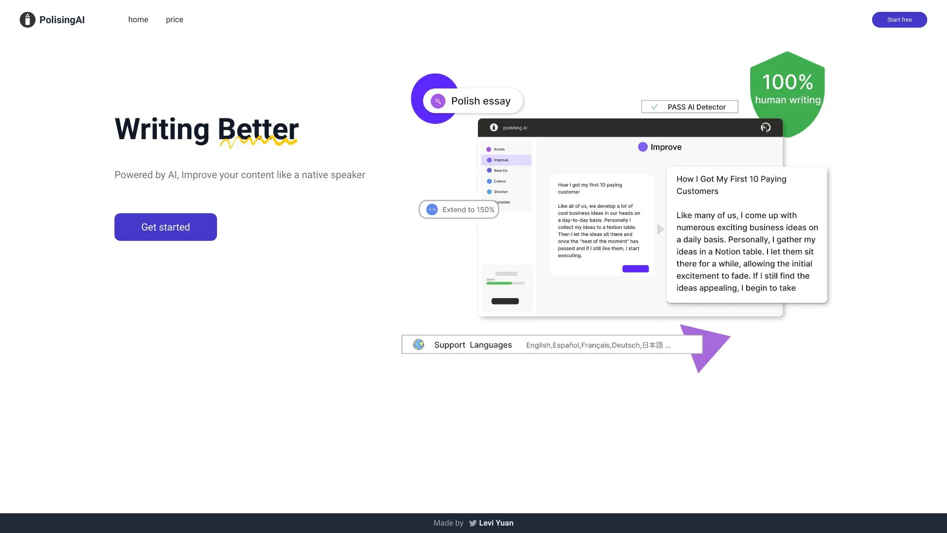 PolishingAI – AI-Powered Writing Enhancement Tool | Creati.ai