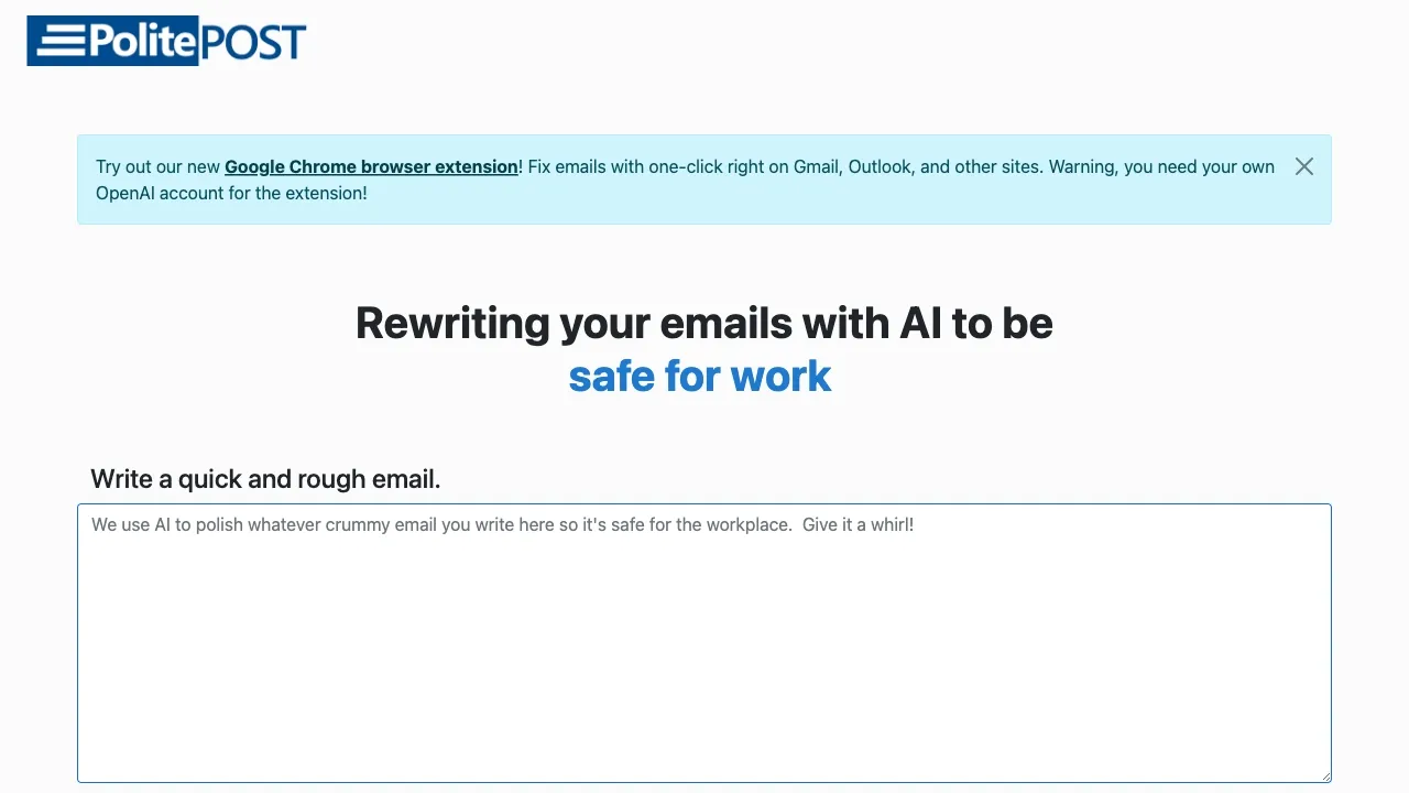 Professional Email Rewriting with PolitePost | Creati.ai