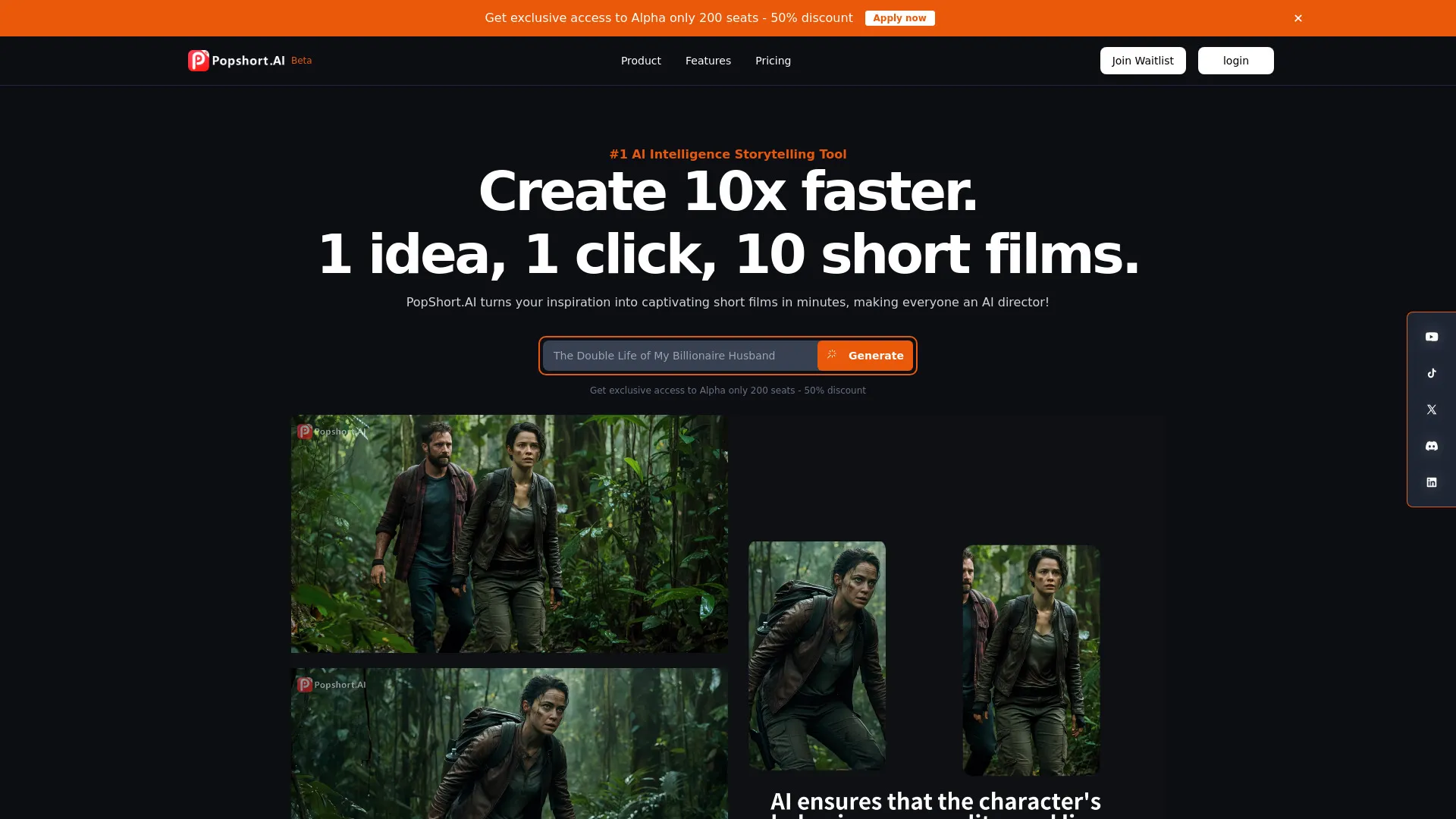 Create Engaging Short Films with PopShort.AI | Creati.ai