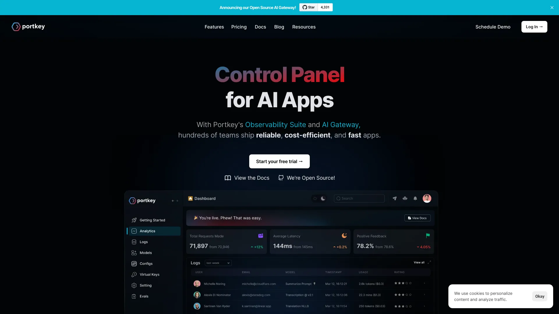 Portkey.ai - Full-Stack Platform for AI App Management | Creati.ai