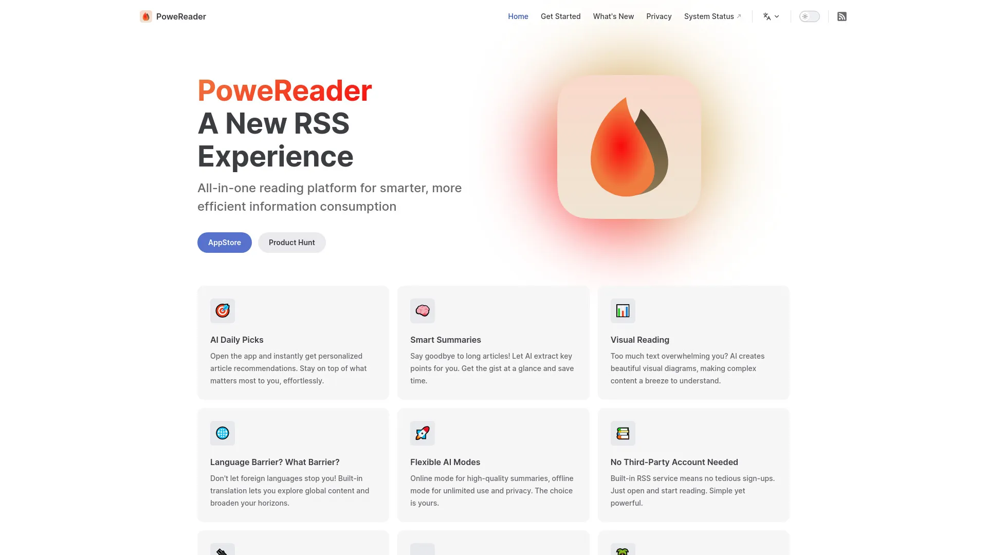 PoweReader: Your AI-Powered RSS Reader | Creati.ai