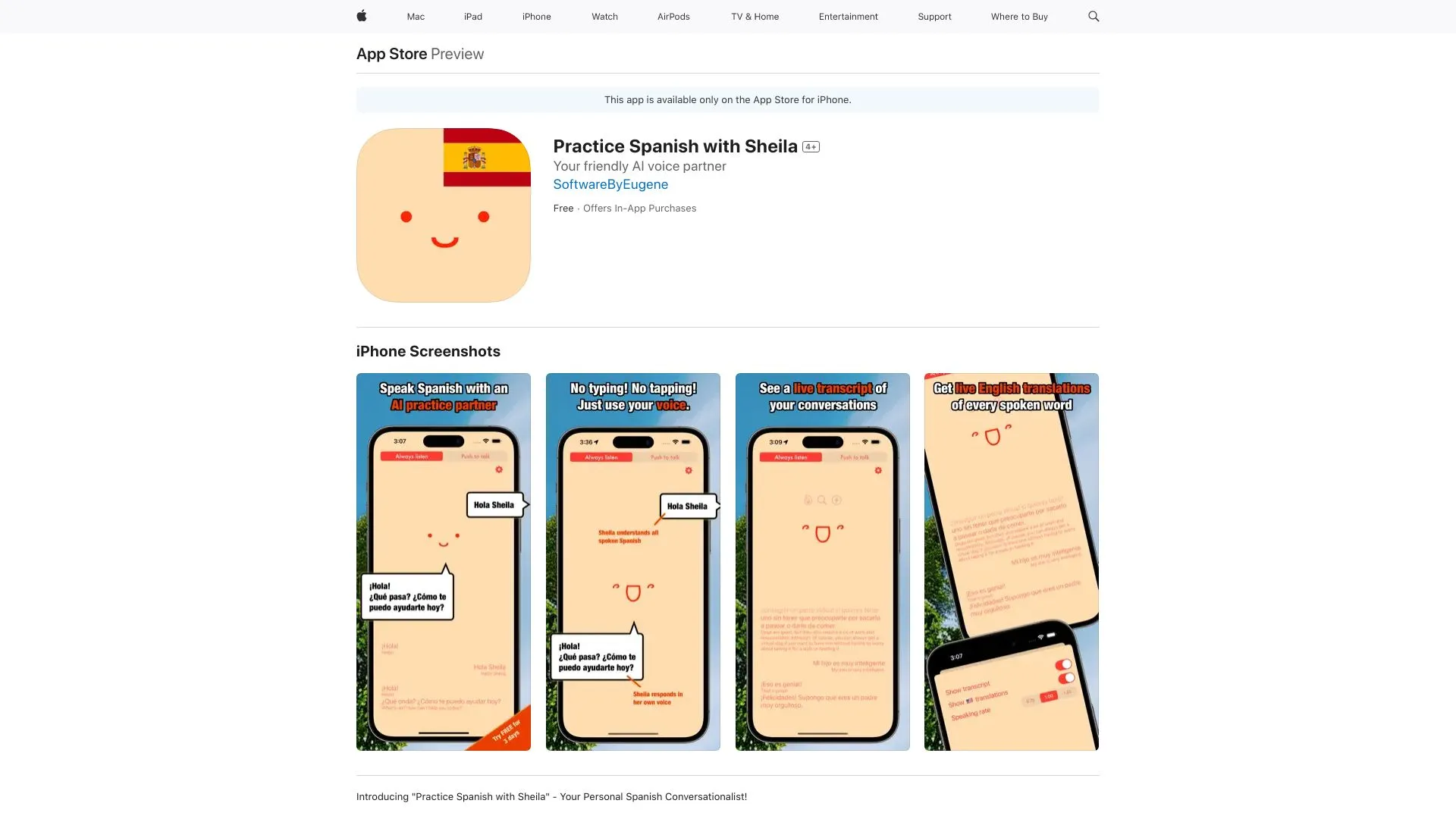 Practice Spanish with Sheila: AI-Powered Language Partner | Creati.ai