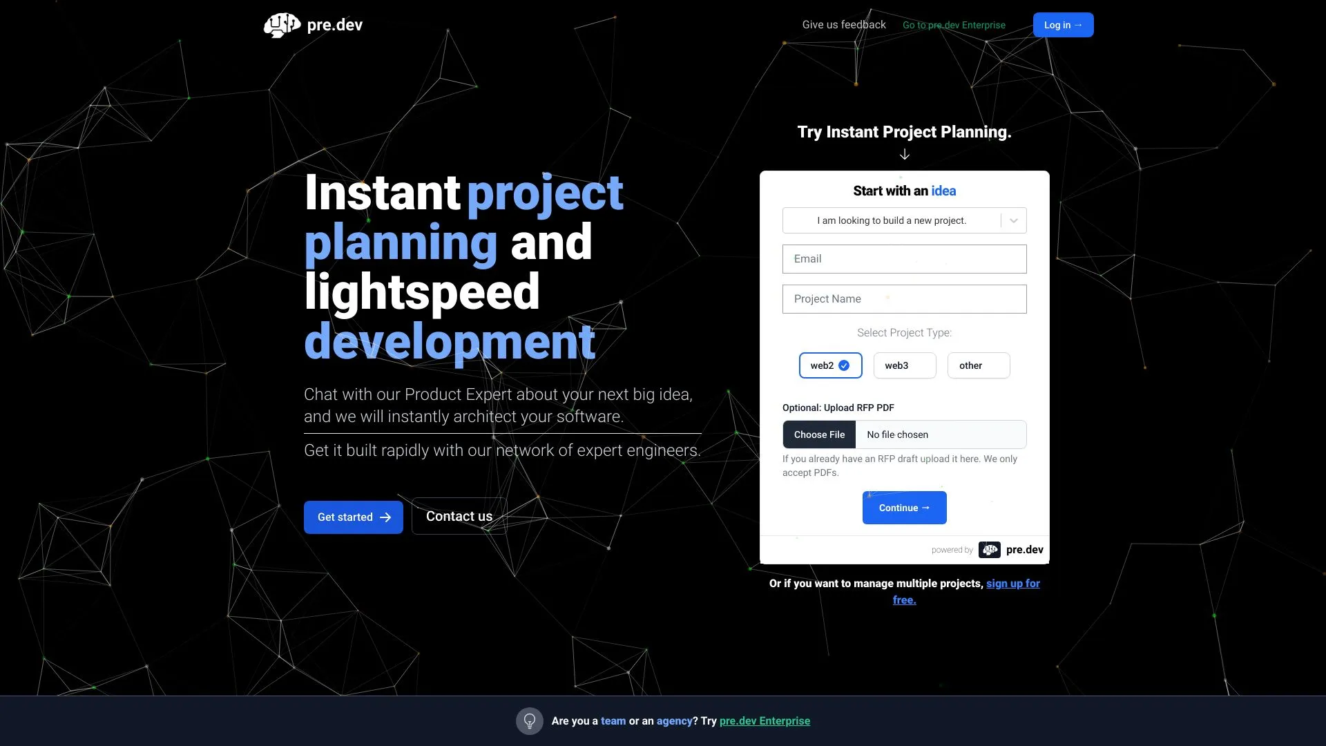Pre.dev - AI-Powered Software Planning Platform | Creati.ai