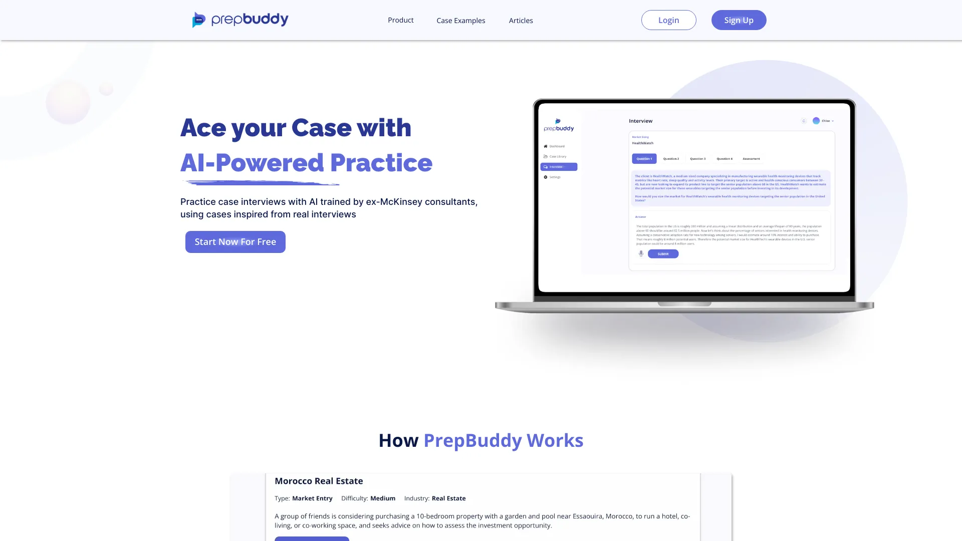 PrepBuddy: AI-Driven Consulting Case Prep Tool | Creati.ai