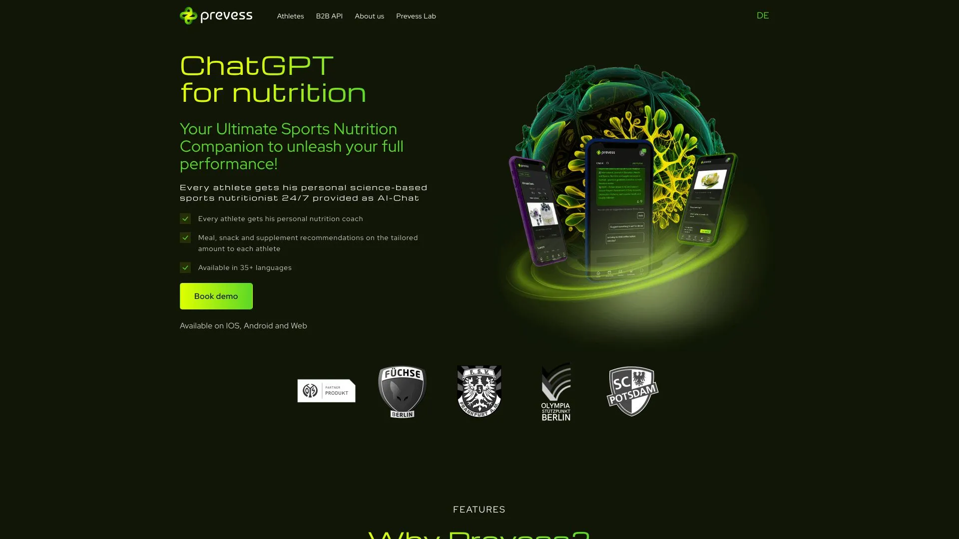 Prevess | AI-Driven Nutrition and Wellness API | Creati.ai