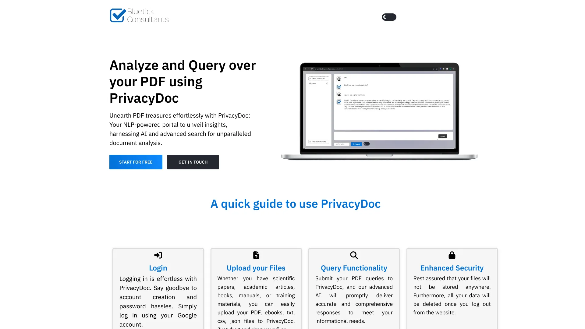 PrivacyDoc - NLP-Powered PDF Analysis & Querying Tool | Creati.ai
