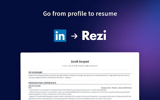 Profile to Resume - Create ATS-Optimized Resumes Easily | Creati.ai