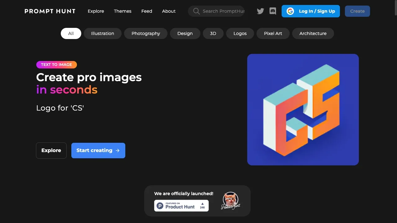 PromptHunt - Create, Explore, and Share AI Art | Creati.ai