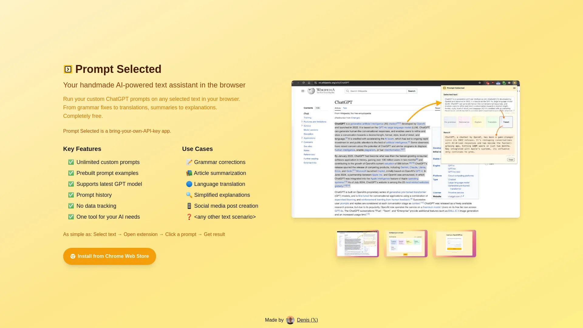 Prompt Selected - Your AI Assistant in Browser | Creati.ai
