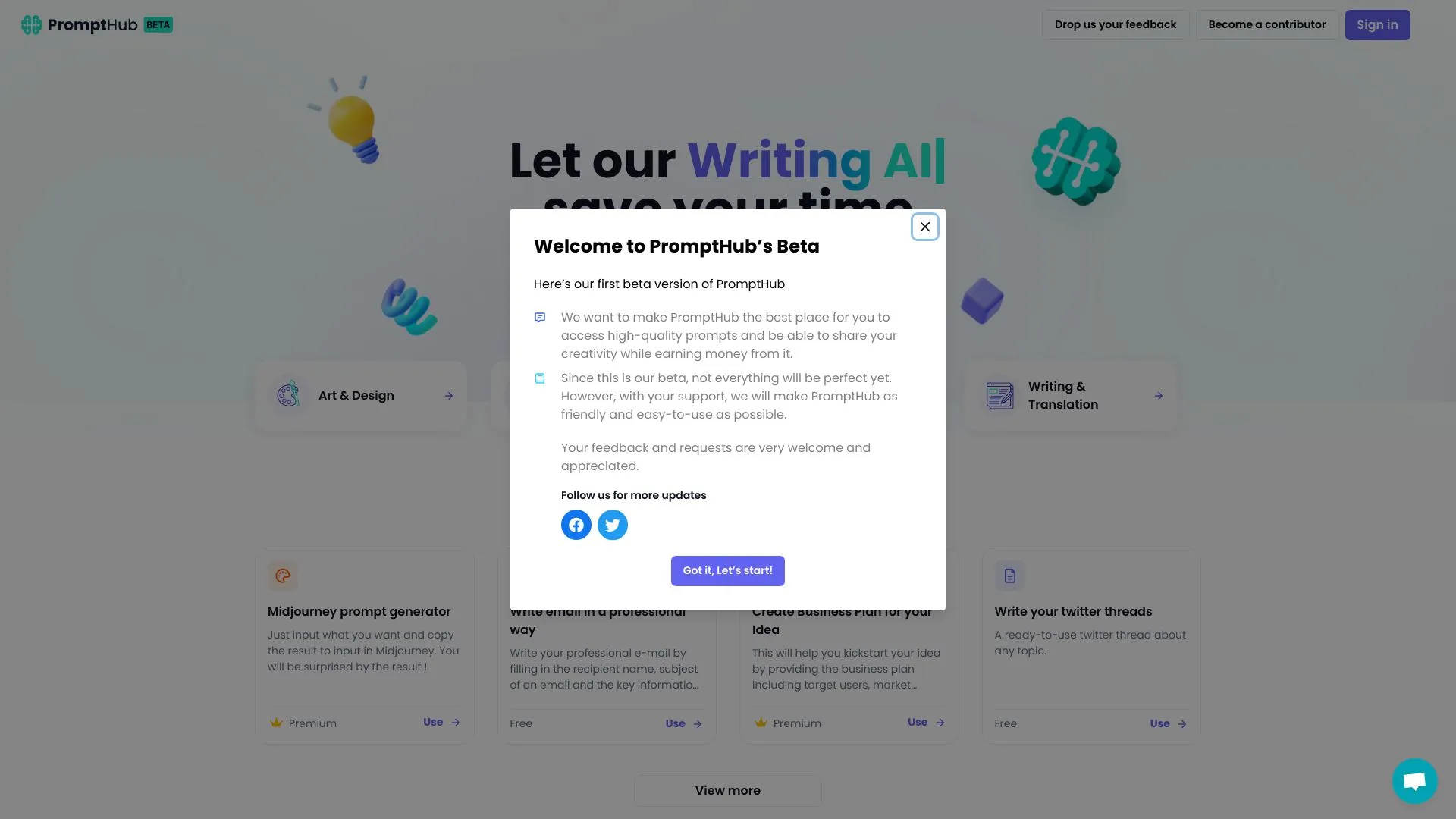PromptHub: Streamline Your Prompt Engineering and Collaboration | Creati.ai