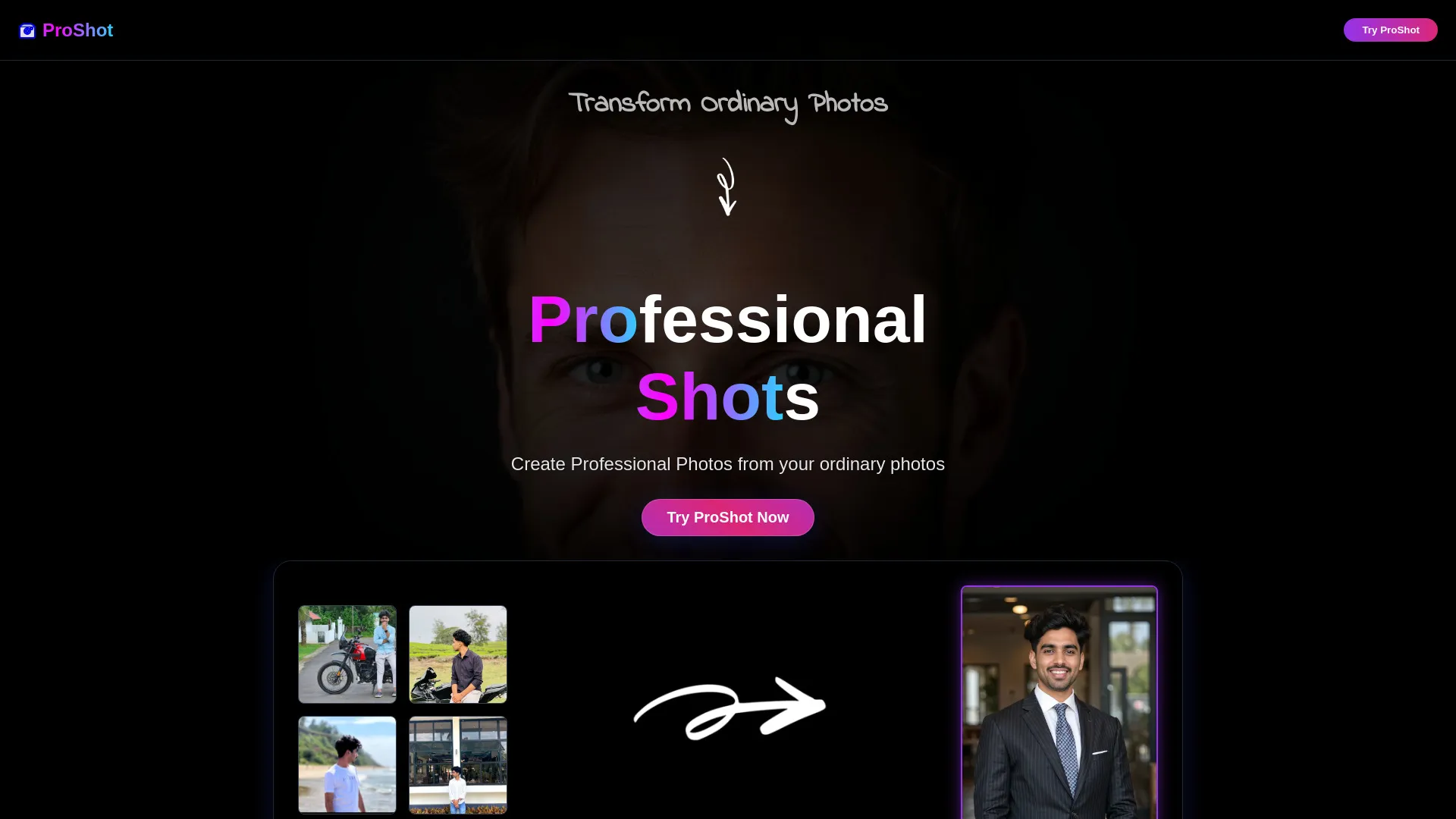ProShot: Instant Professional Photo Enhancement with AI | Creati.ai