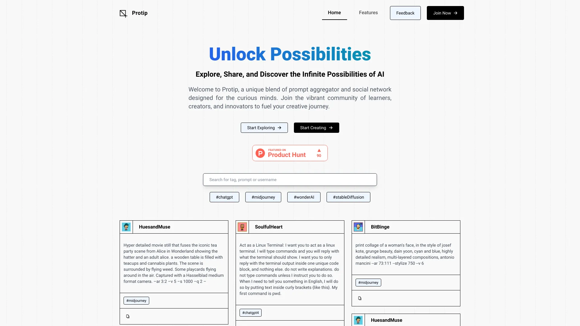 Protip - Comparte y Descubre Prompts de IA | Creati.ai