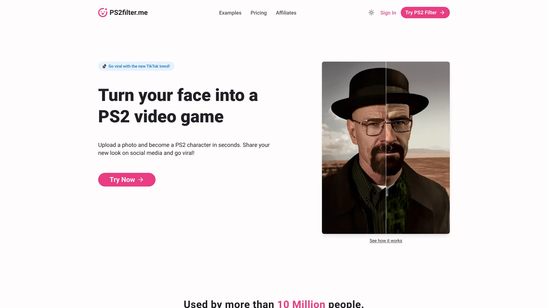 PS2filter.me - Transform Photos into PS2 Characters | Creati.ai