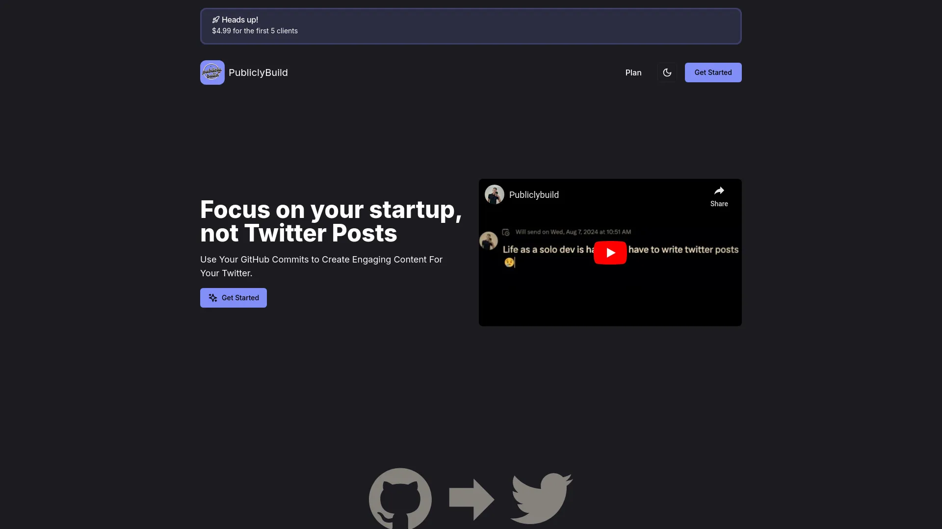 PubliclyBuild: Automate Your Twitter Posts from GitHub Commits | Creati.ai