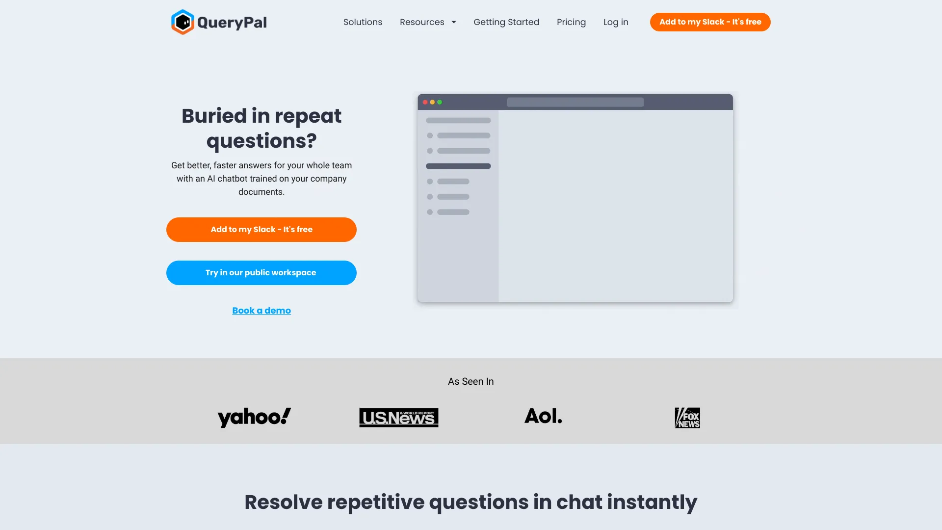 QueryPal - Chatbot de IA para Slack y Teams | Creati.ai