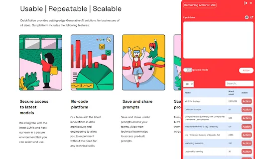 QuickAction - Optimize Workflows with Generative AI | Creati.ai