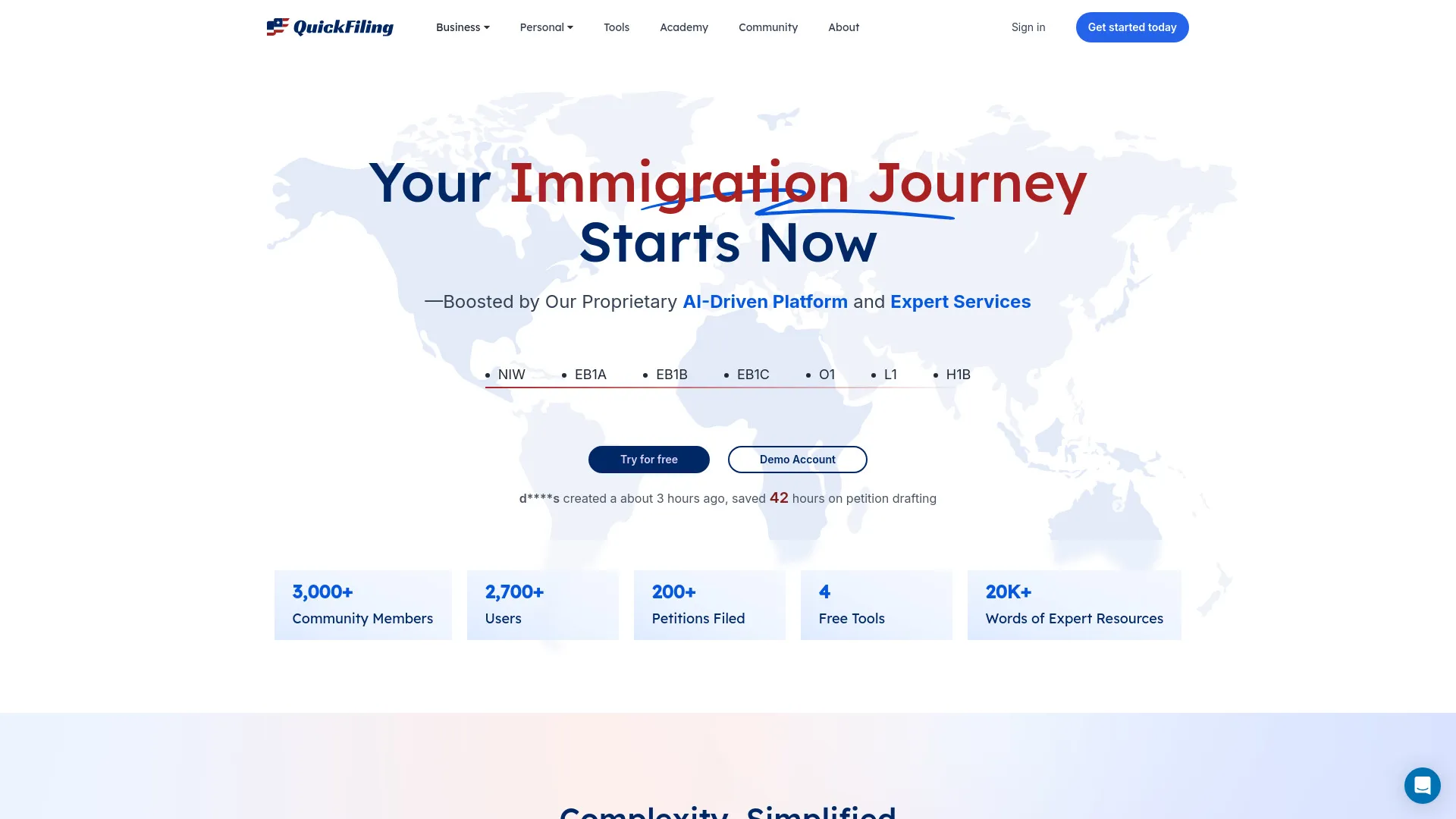 Quickfiling - AI-Powered Immigration Petition Assistant | Creati.ai