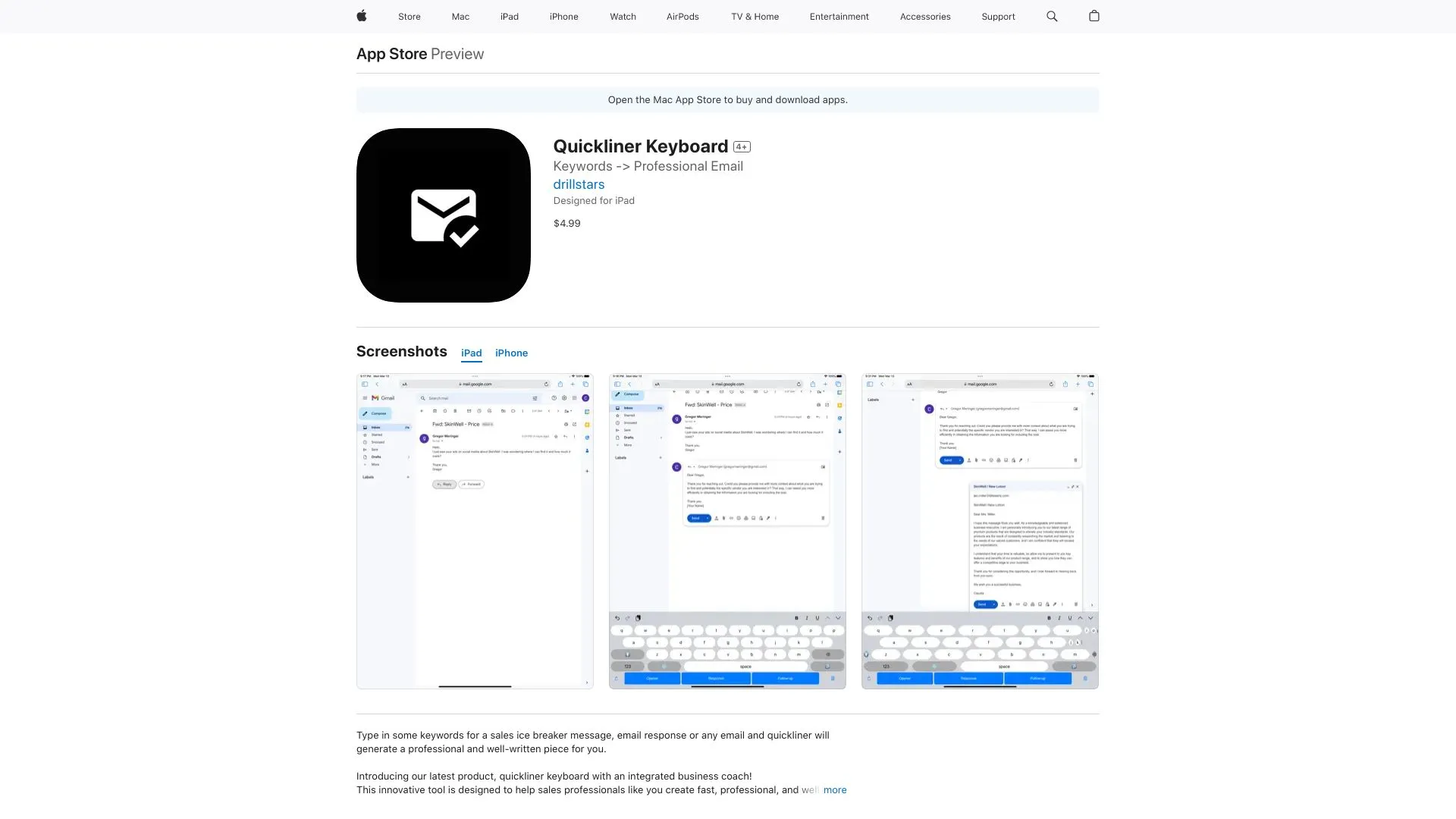 Quickliner Keyboard: Professional Sales Email Composer | Creati.ai