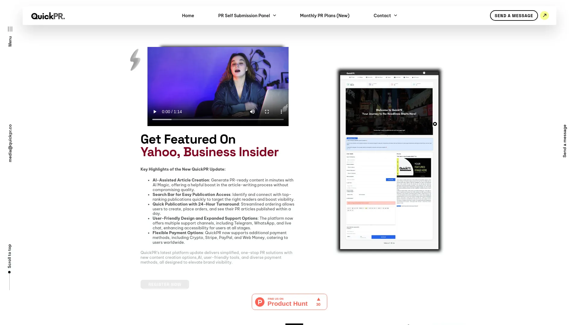 QuickPR - Efficient Digital PR Solutions for Enhanced Brand Visibility | Creati.ai