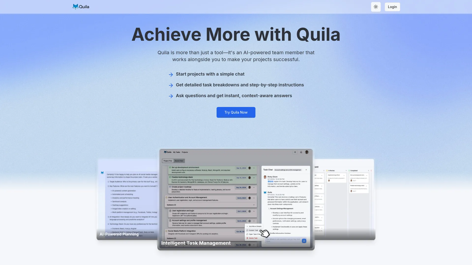 Quila - AI-Powered Project Management and Collaboration Tool | Creati.ai