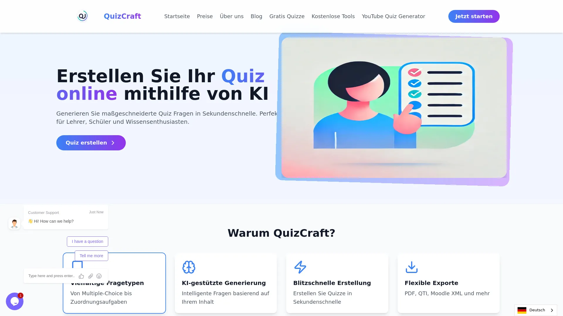 QuizCraft: AI-Powered Quiz Creation Platform | Creati.ai