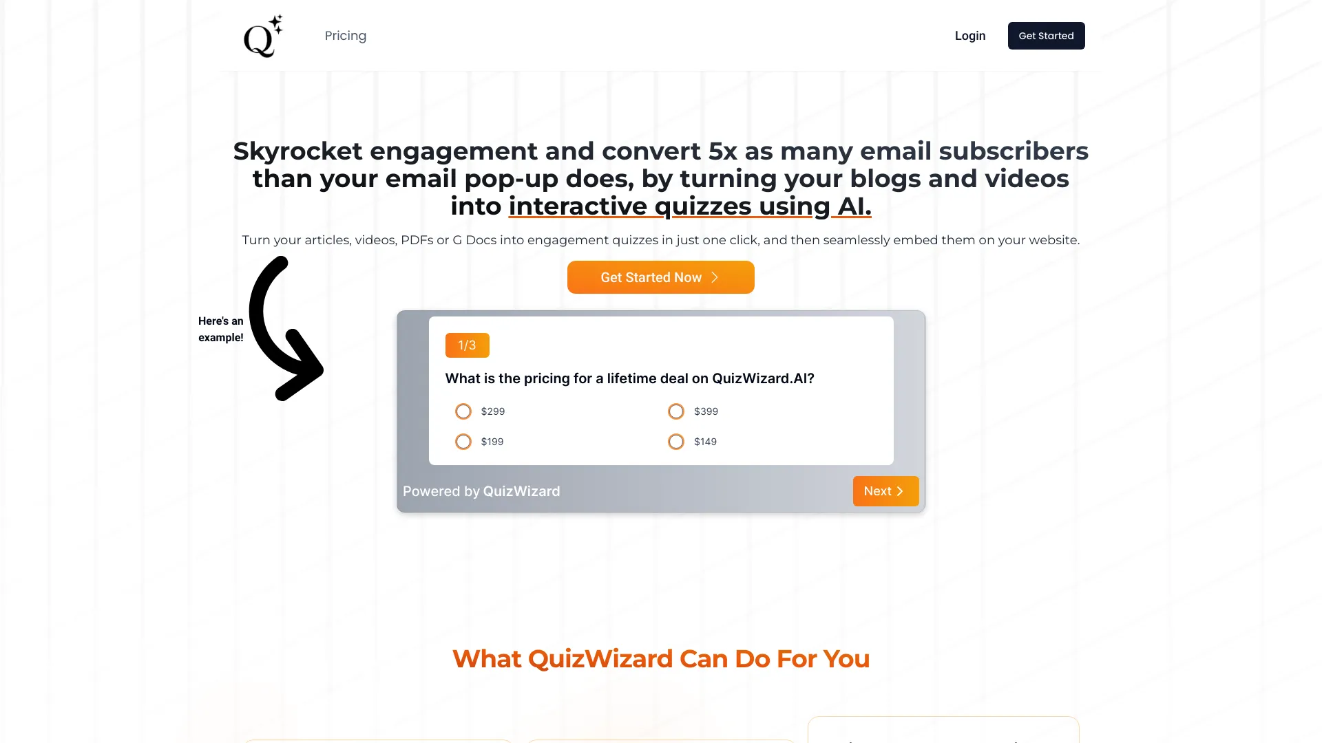 QuizWizard AI - Interactive Quiz Generator | Creati.ai