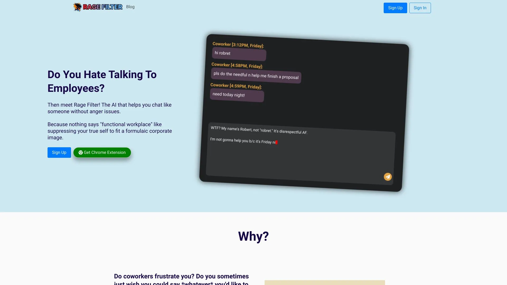 Rage Filter - Transform Raw Messages into Professional Ones | Creati.ai