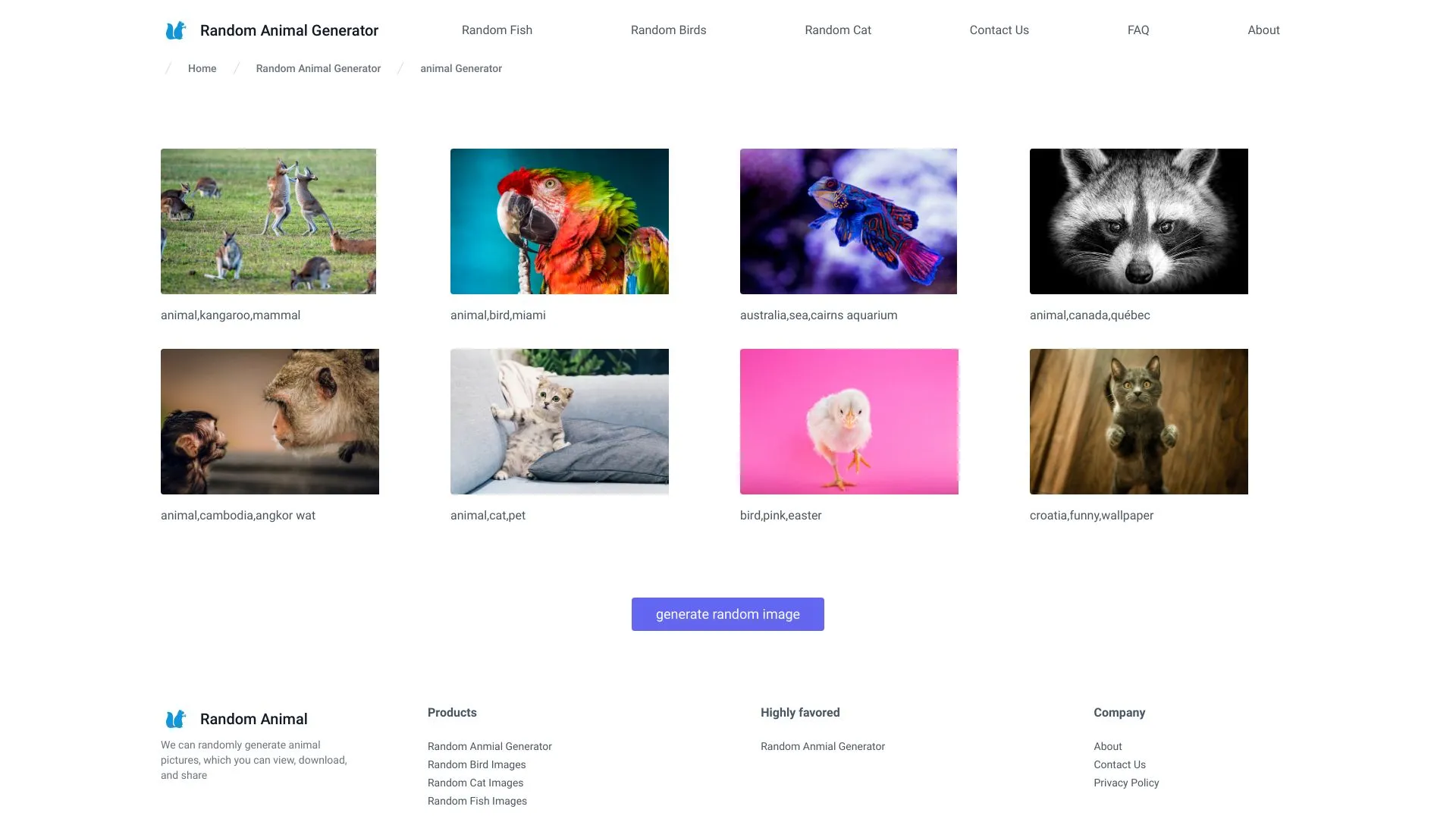 RandomAnimalGenerator - Generador gratuito de imágenes aleatorias de ...