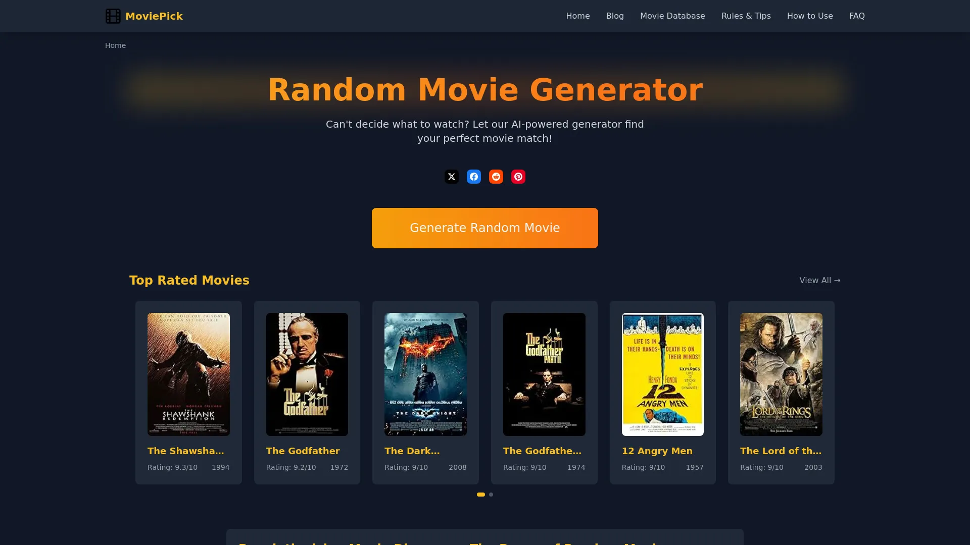 Random Movie Generator - Find Your Next Movie Instantly! | Creati.ai