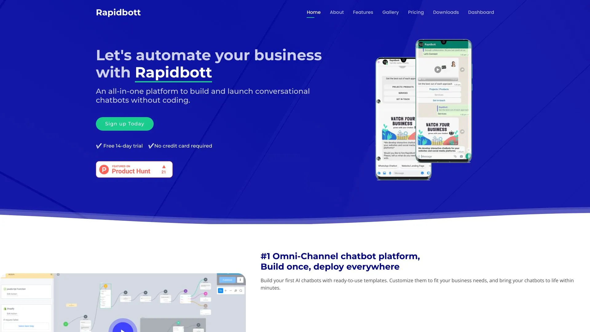 Rapidbott - Build & Launch Chatbots Without Coding | Creati.ai
