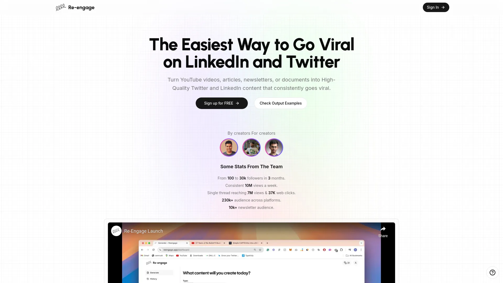 Re-engage: Transform Content for Viral Social Media Posts | Creati.ai