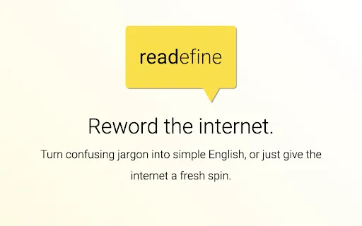 Readefine: Simplify Complex Language Online | Creati.ai