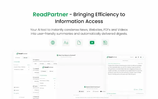 ReadPartner: AI Summarizer for Articles, Videos, and Documents | Creati.ai