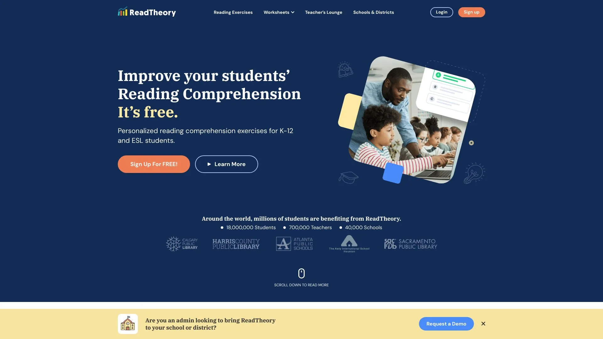 ReadTheory: Adaptive Reading Comprehension Tool for K-12 | Creati.ai