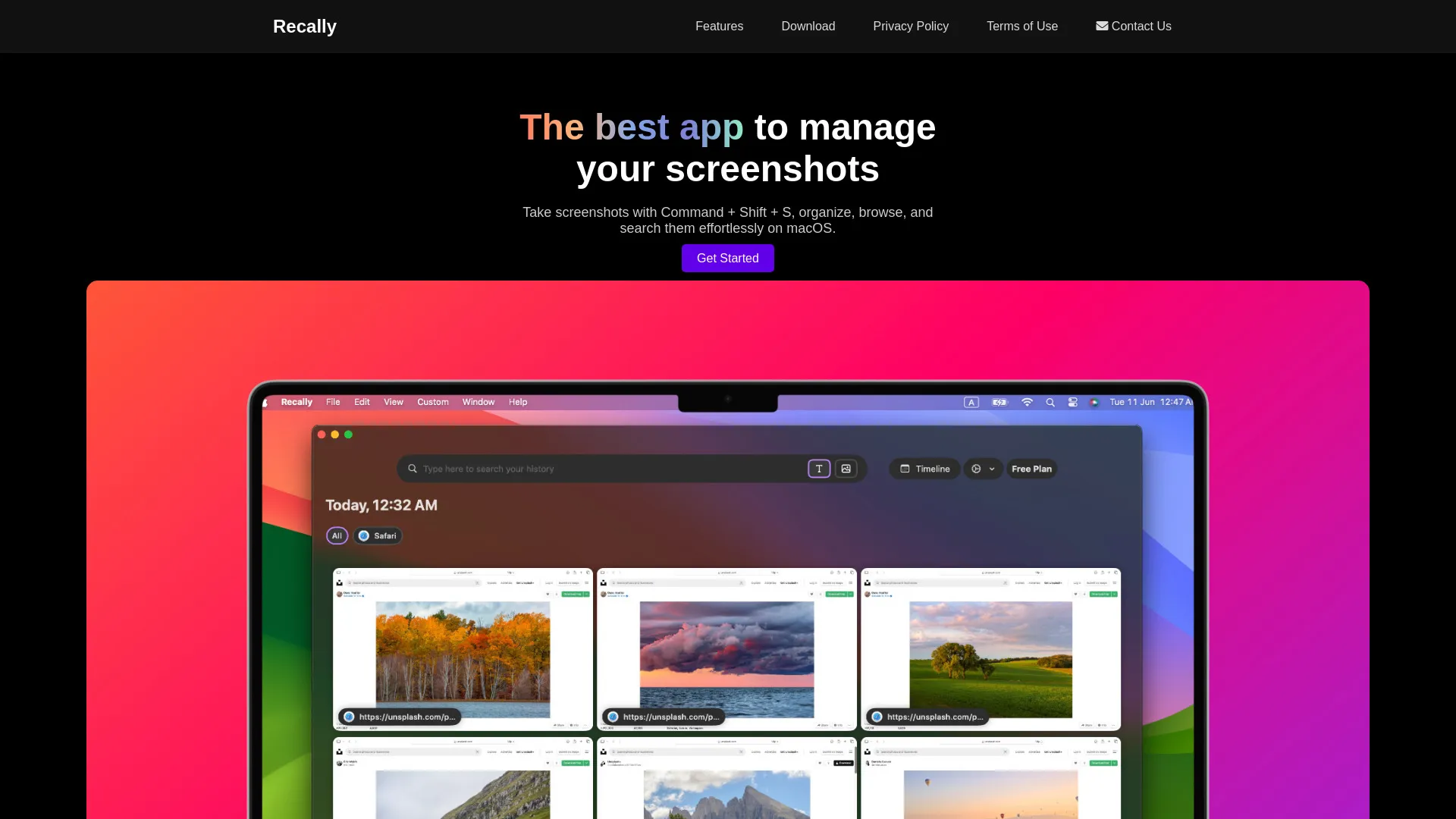 Recally - Your Ultimate Screenshot Management Tool for macOS | Creati.ai