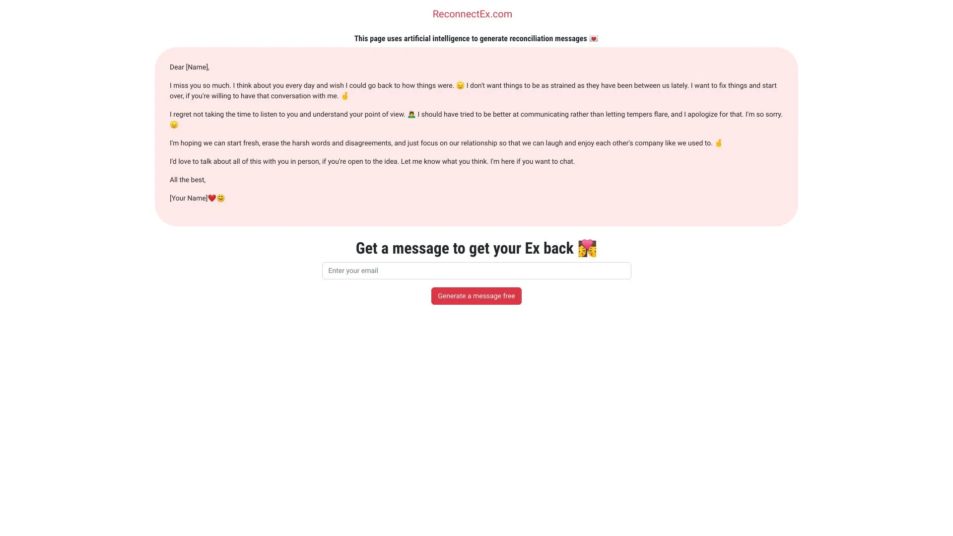 ReconnectEx - AI-Powered Reconciliation Messages | Creati.ai